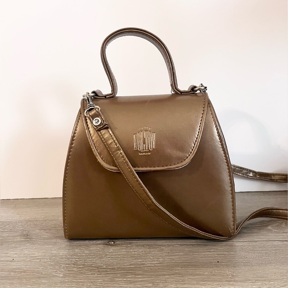Koltov | Bags | Koltov Gold Metallic Faux Leather Mini Crossbody ...